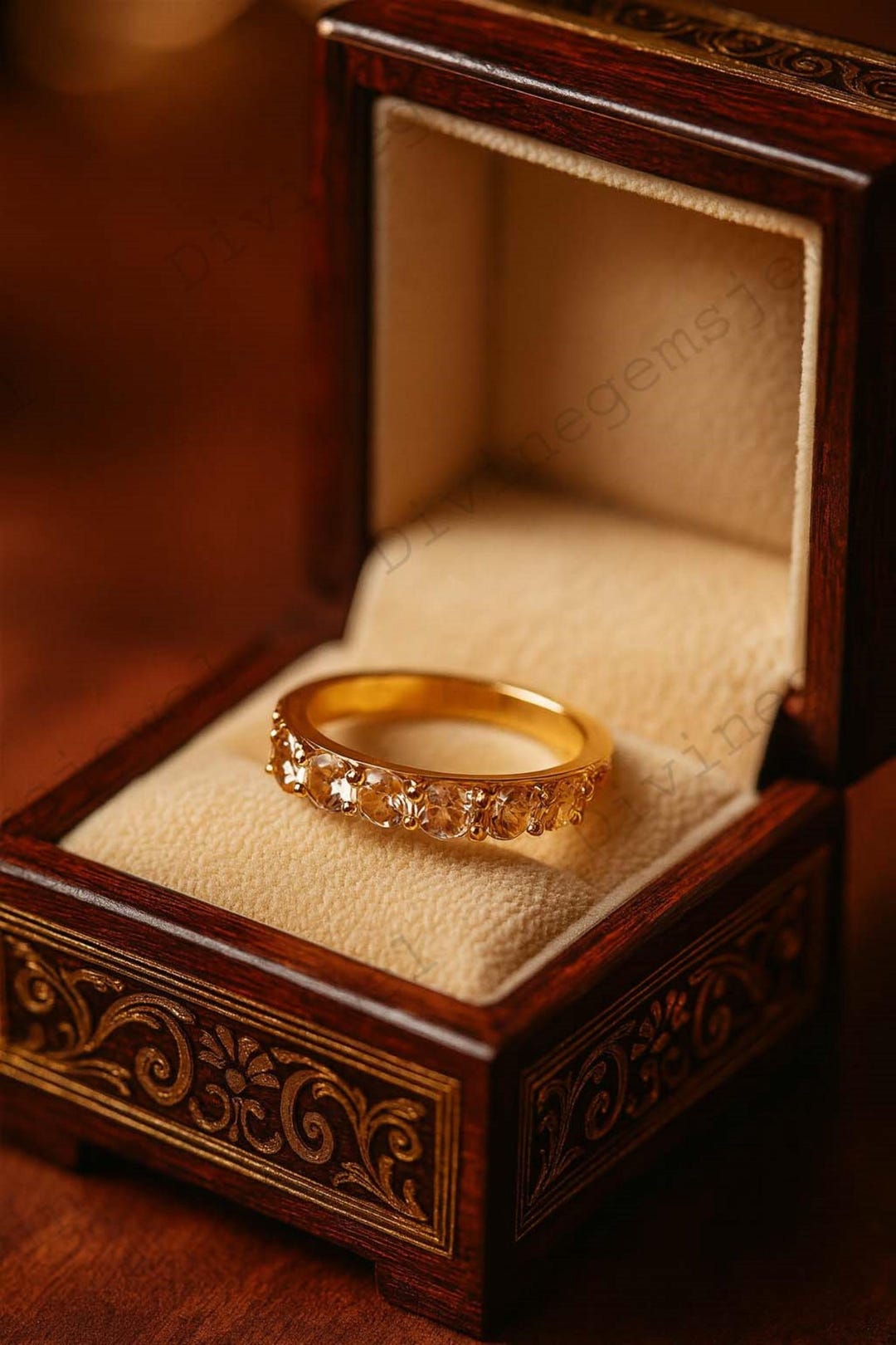Pink Morganite Eternity Band, 14K Gold Wedding Promise Ring, Dainty ...