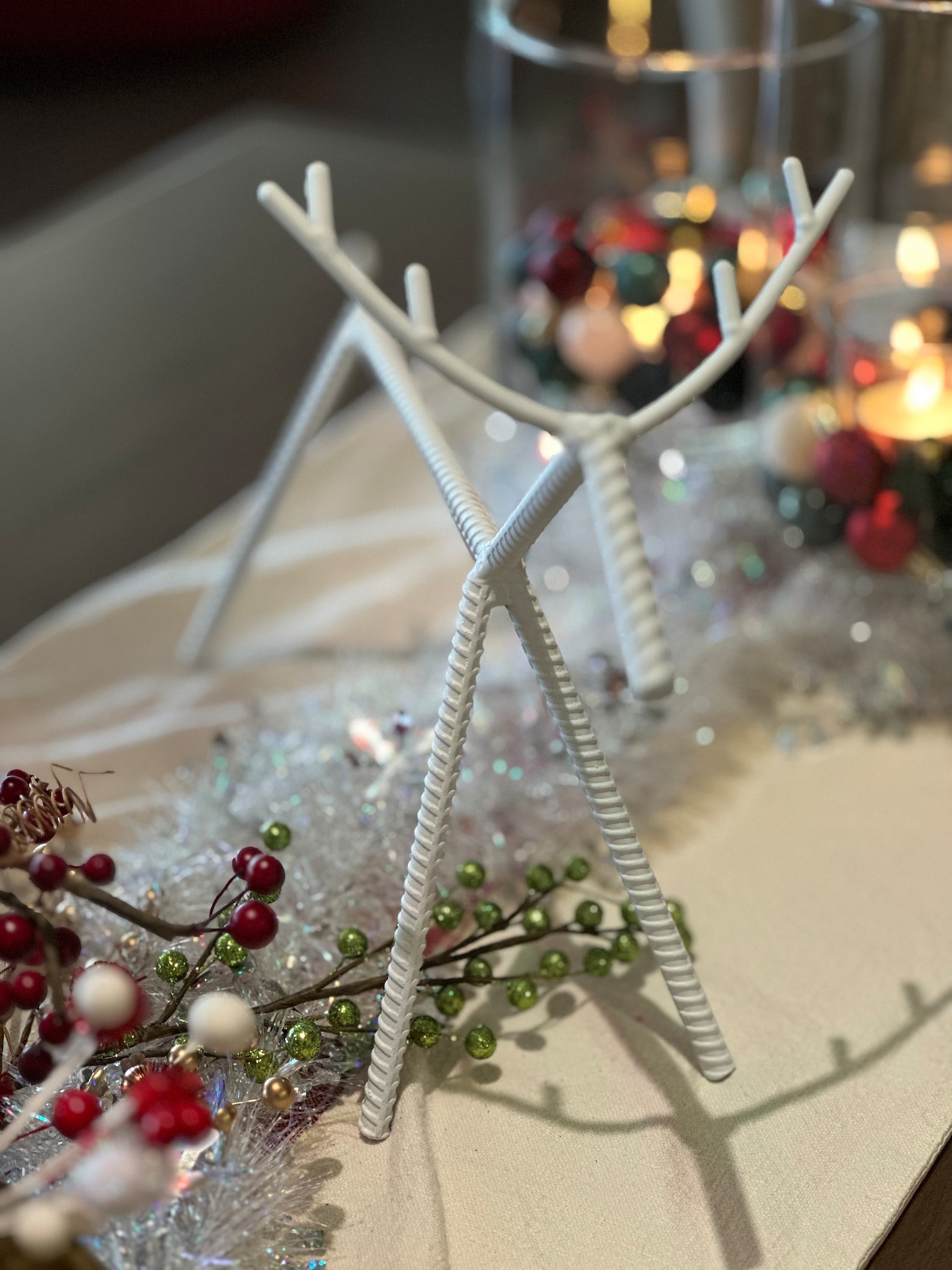 Handcrafted Rebar Metal Reindeer Set: Rustic Christmas Decor - Etsy