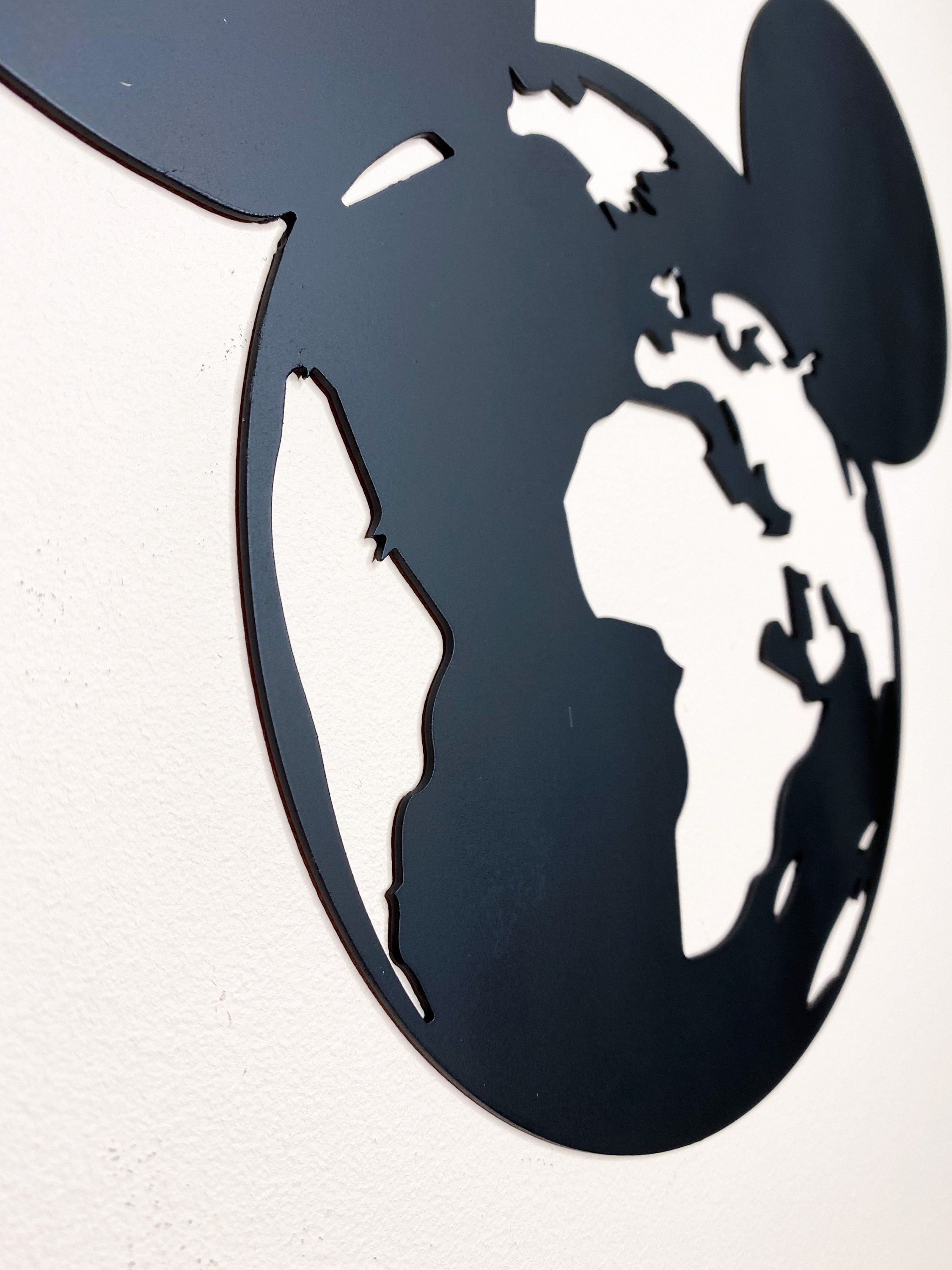 Mickey Earth Metal Sign – Disney Inspired Wall Art - Etsy