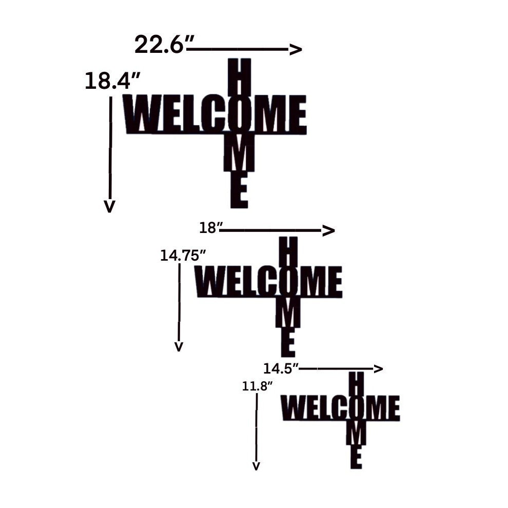 Welcome Home Metal Sign, Welcome Sign Art, Personalized Welcome Sign ...