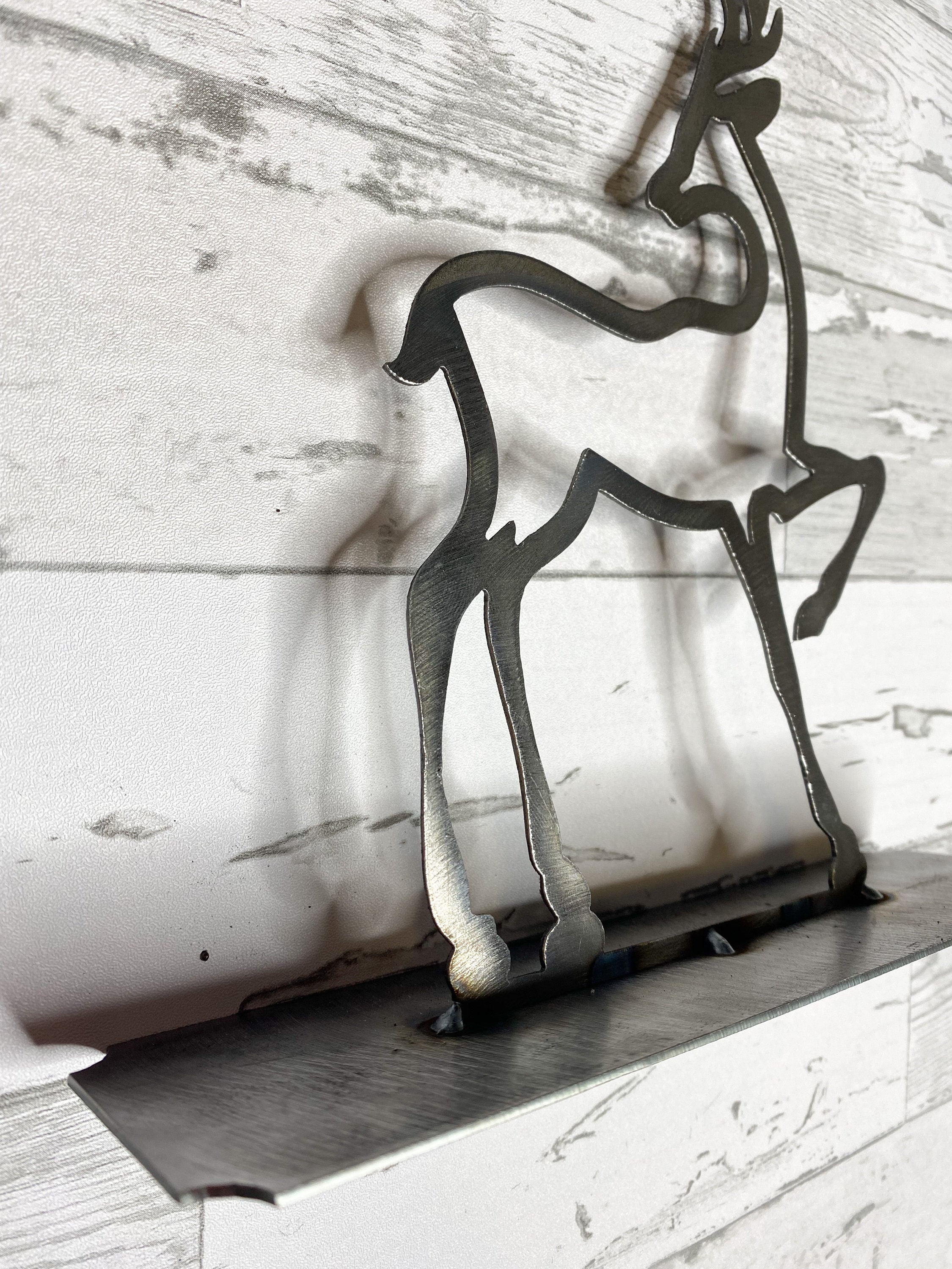 Reindeer Metal Sign, Self Standing Christmas Sign, Christmas Reindeer ...