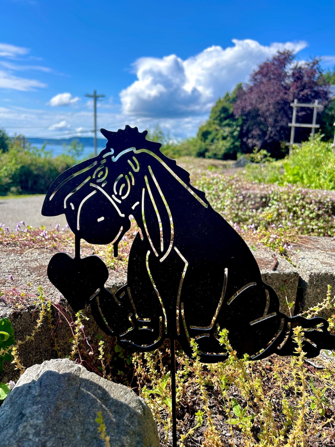 Eeyore Garden Sign: Winnie the Pooh Metal Art, Front Yard Decor - Etsy