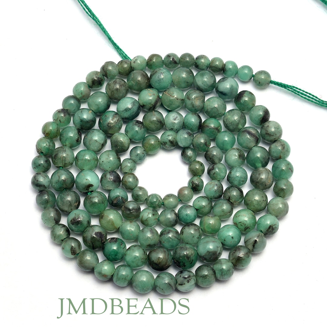 Natural Emerald Beads for Jewelry Making, AAA Quality, Length 16 ...