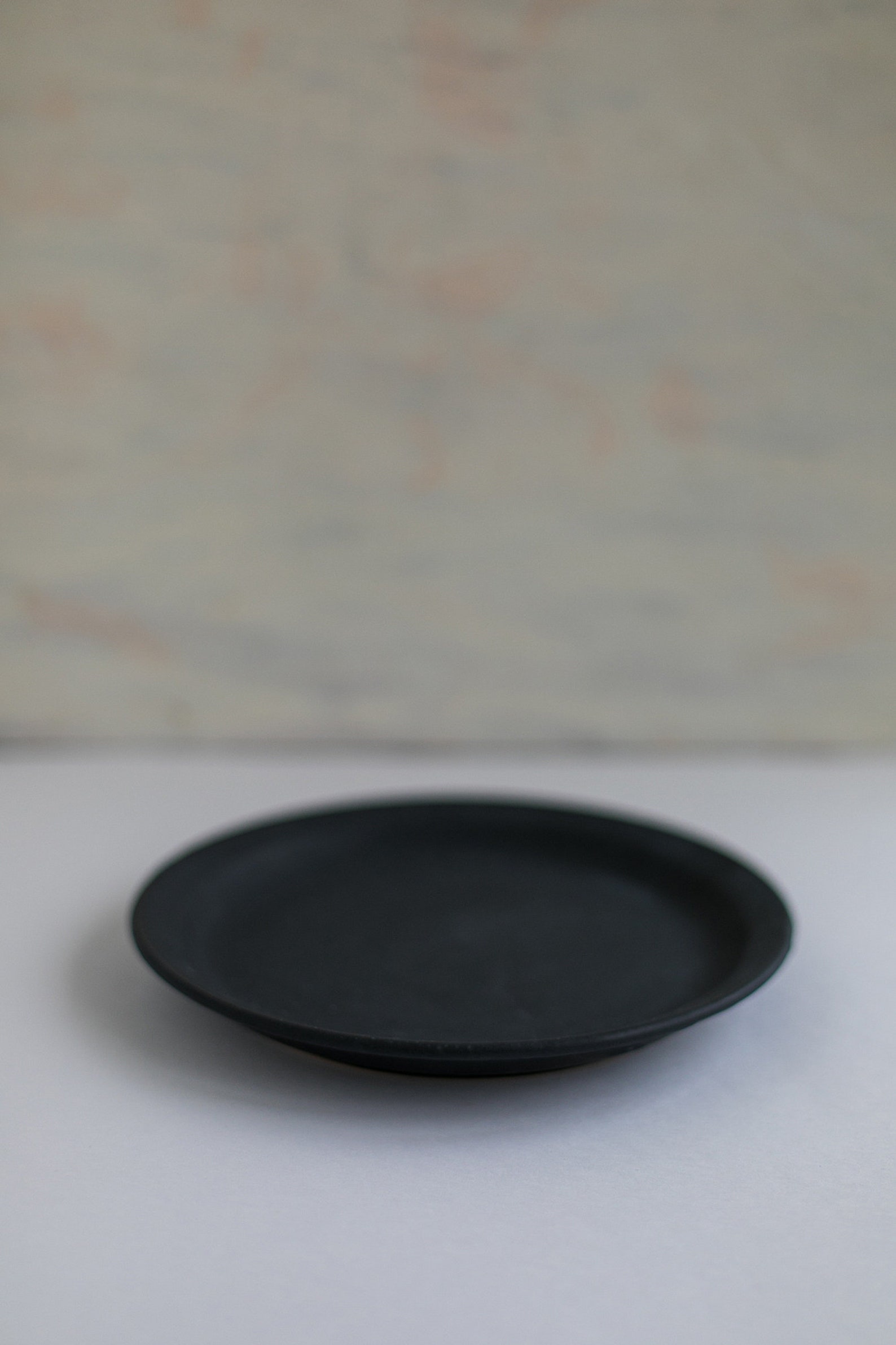 Matte Black Ceramic Plate Handmade Pottery Minimalist | Etsy