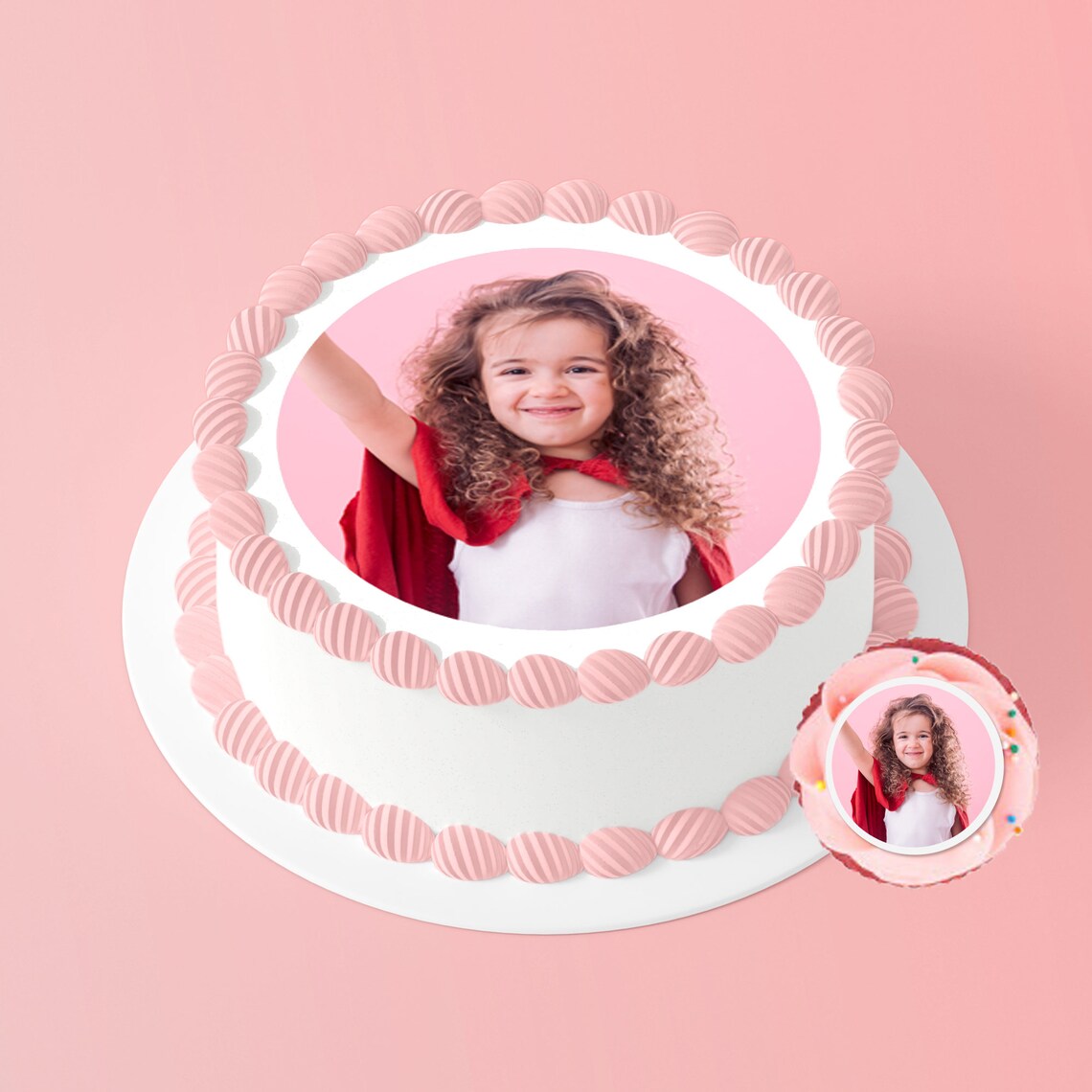 Custom Edible Photo Cake Topper - Your Photo and Text - Etsy