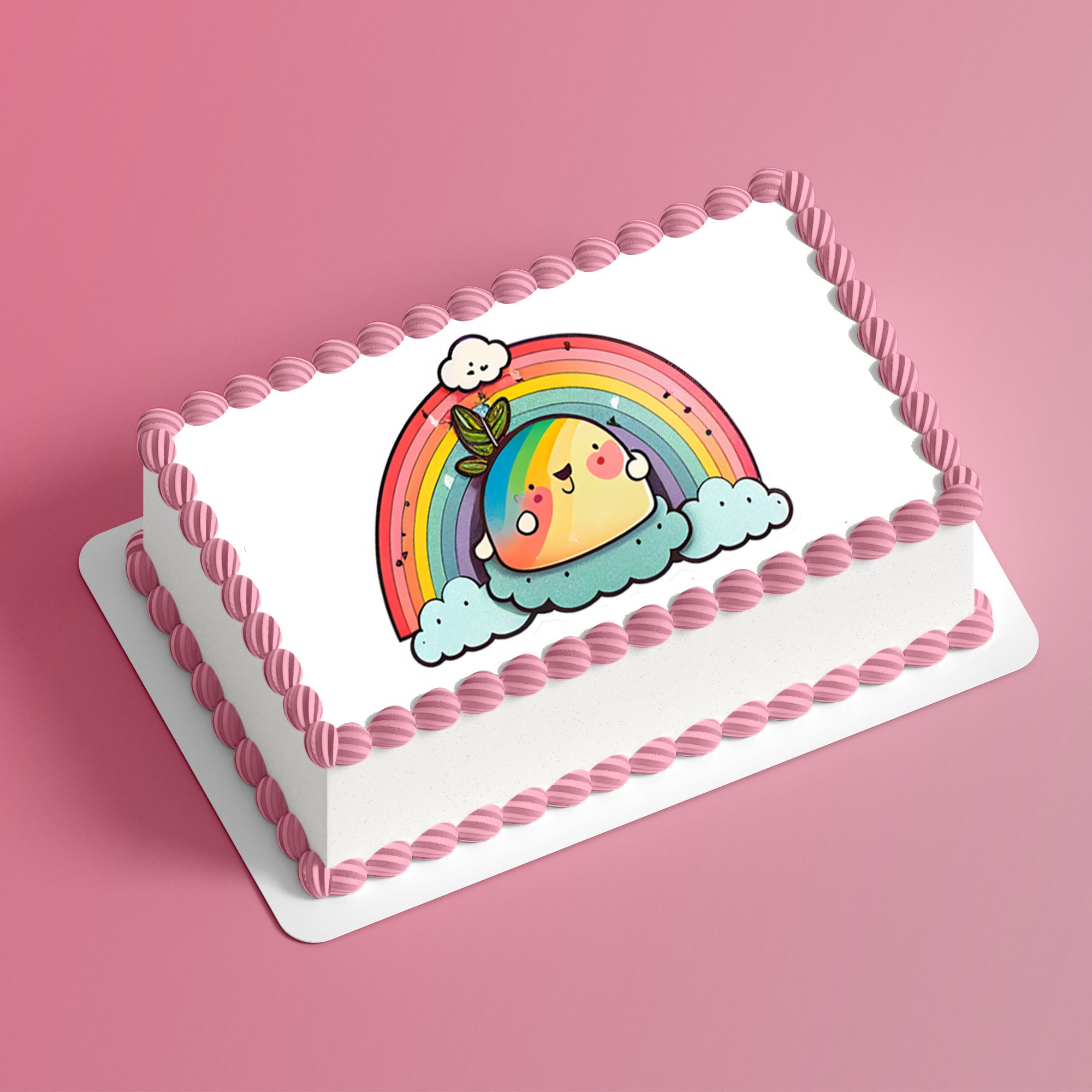 Custom Edible Rainbow Cake Topper for Cakes, Cupcakes & Cookies RC8 - Etsy