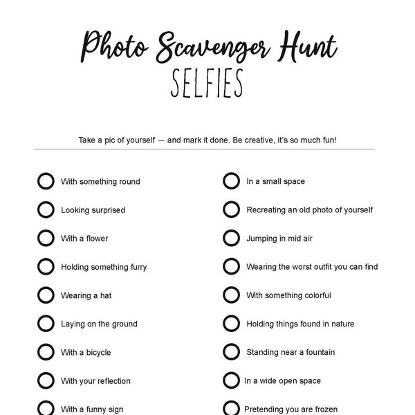 Baby Shower Photo Scavenger Hunt - Etsy