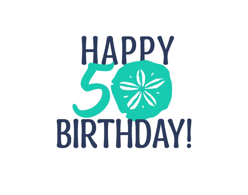 Happy 50th Birthday Logo - Etsy