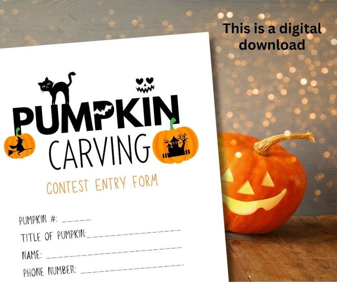 Printable Pumpkin Carving Party Bundle, Pumpkin Carving Voting Ballots ...