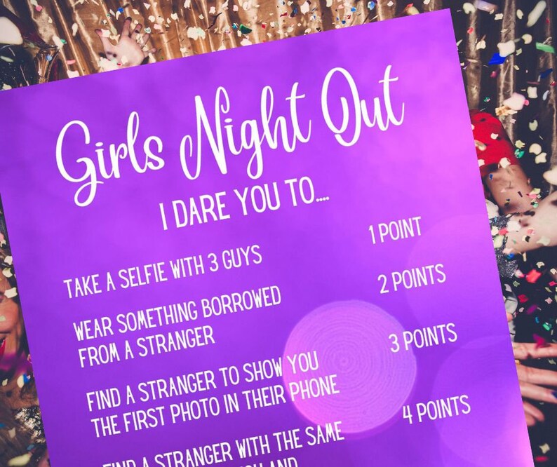 Girls Night Out Fun Game, Ladies Night, GNO, Bachlorette Activity ...
