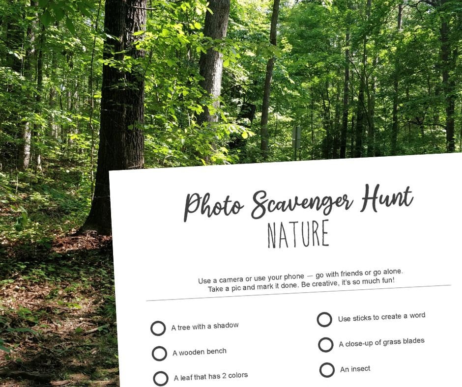 Photo Scavenger Hunt - in Nature, Low Cost Family Activity, Classroom ...