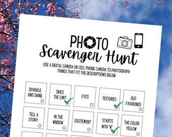 Cell Phone Scavenger Hunt - Etsy