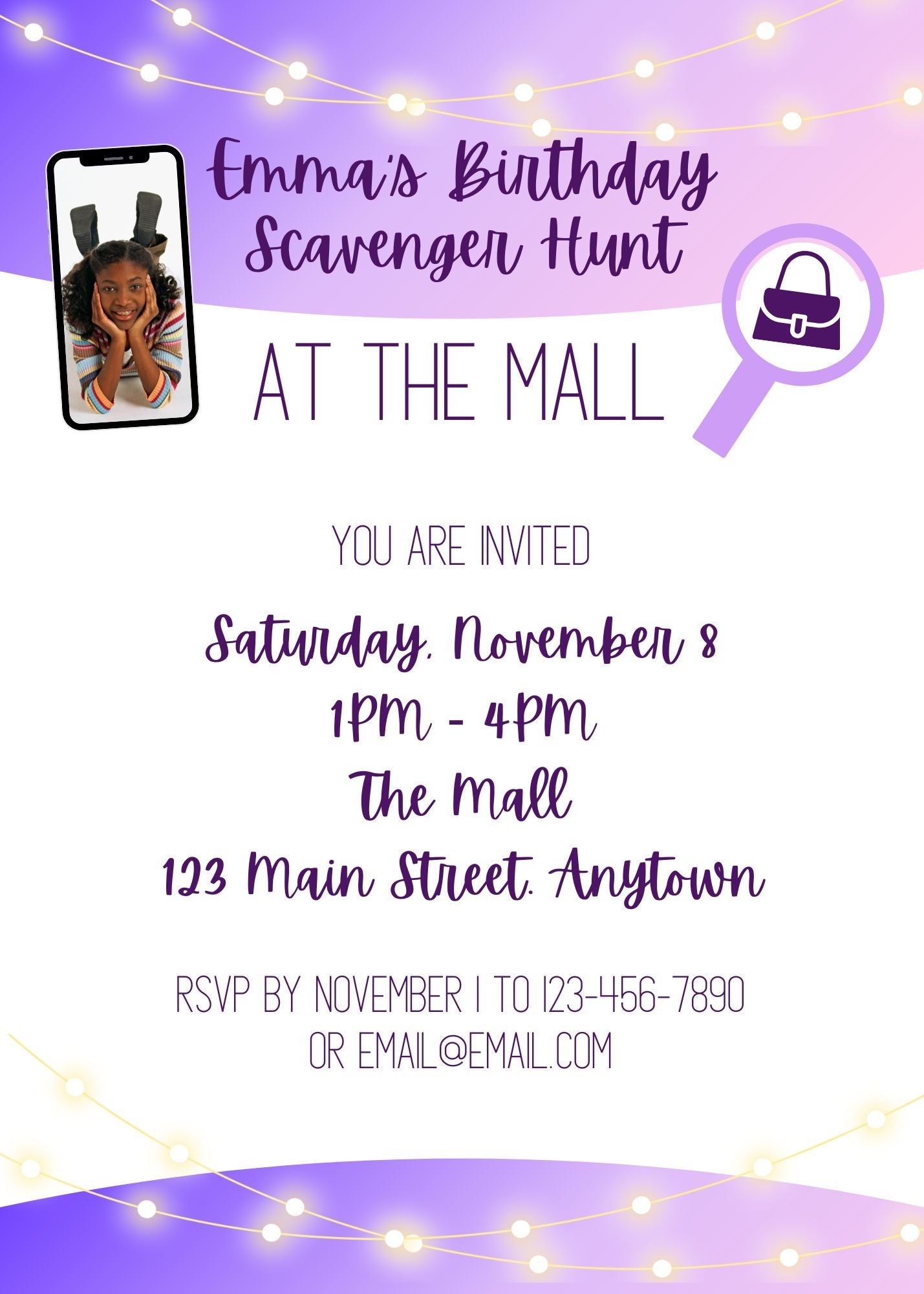 Shopping Mall Scavenger Hunt Birthday Bundle, Party Game and Matching ...