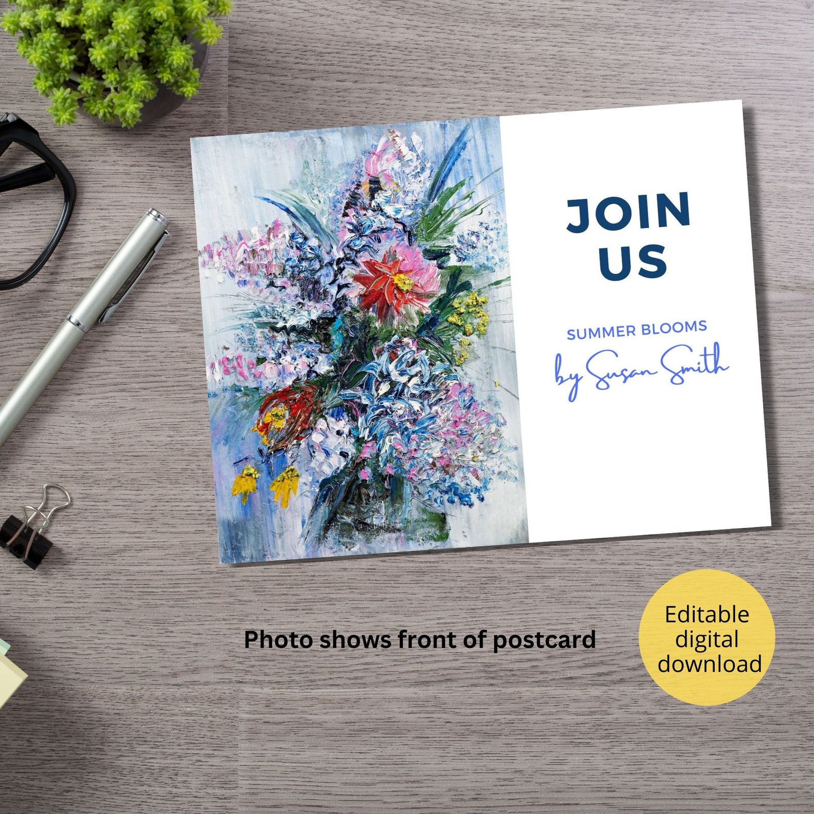 Editable Postcard Template Marketing Collateral for Small - Etsy