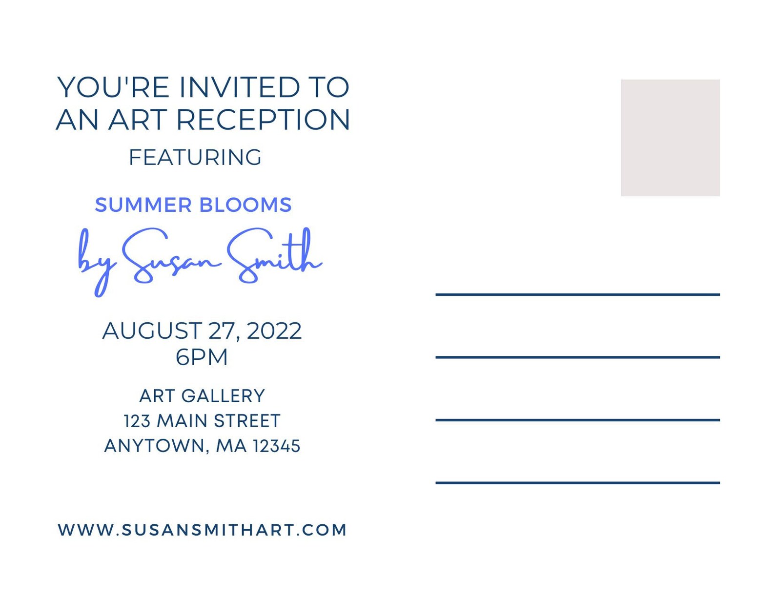 Editable Postcard Template, Marketing Collateral for Small Business - Etsy