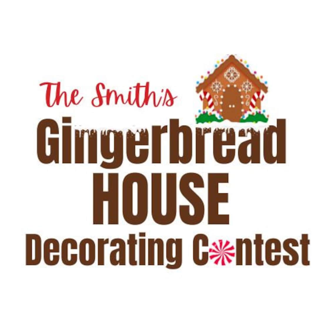 Personalized Gingerbread House Decorating Contest Bundle -- Logo ...