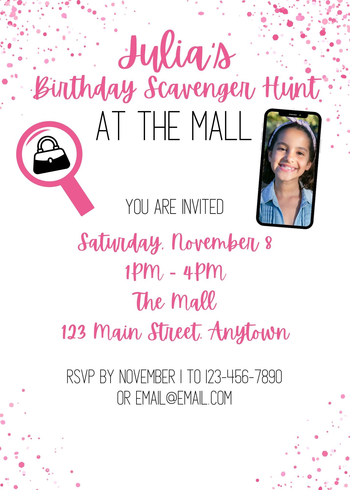 Shopping Mall Scavenger Hunt Birthday Bundle, Party Game and Matching ...