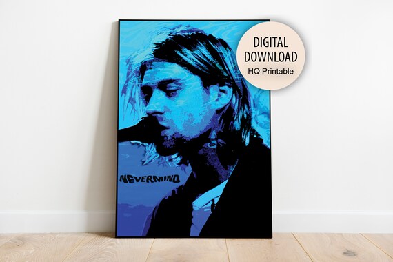 Kurt Cobain Poster Digital Print Download Printable Wall | Etsy