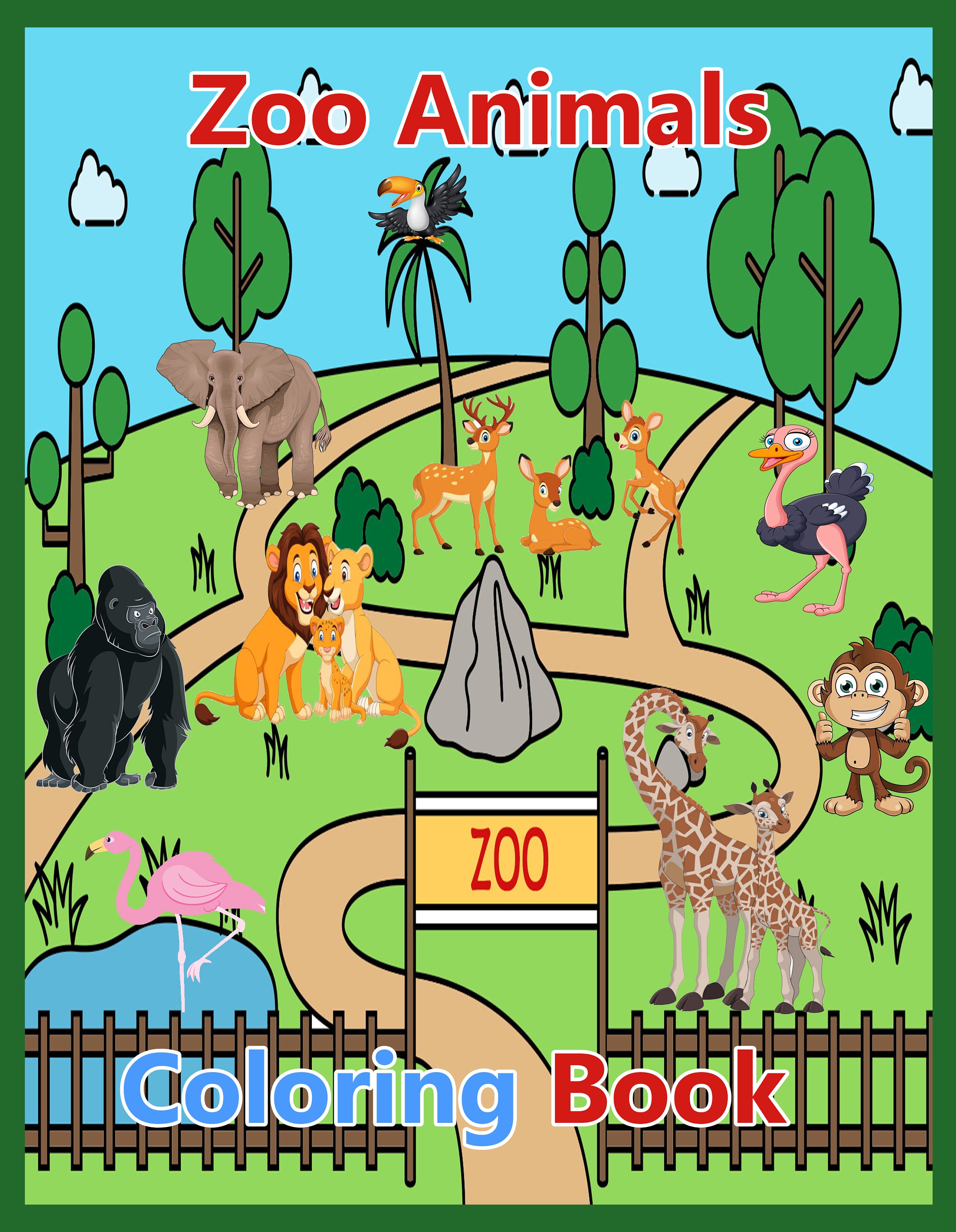 Coloring Pages Of Zoo Animals For Preschool