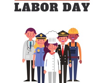 Labor Day Card, Happy Labor Day Card, Labor Day Gift, Printable Labor ...