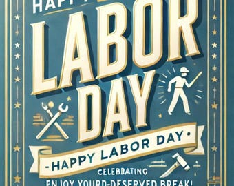 Labor Day Card, Happy Labor Day Card, Labor Day Gift, Printable Labor ...