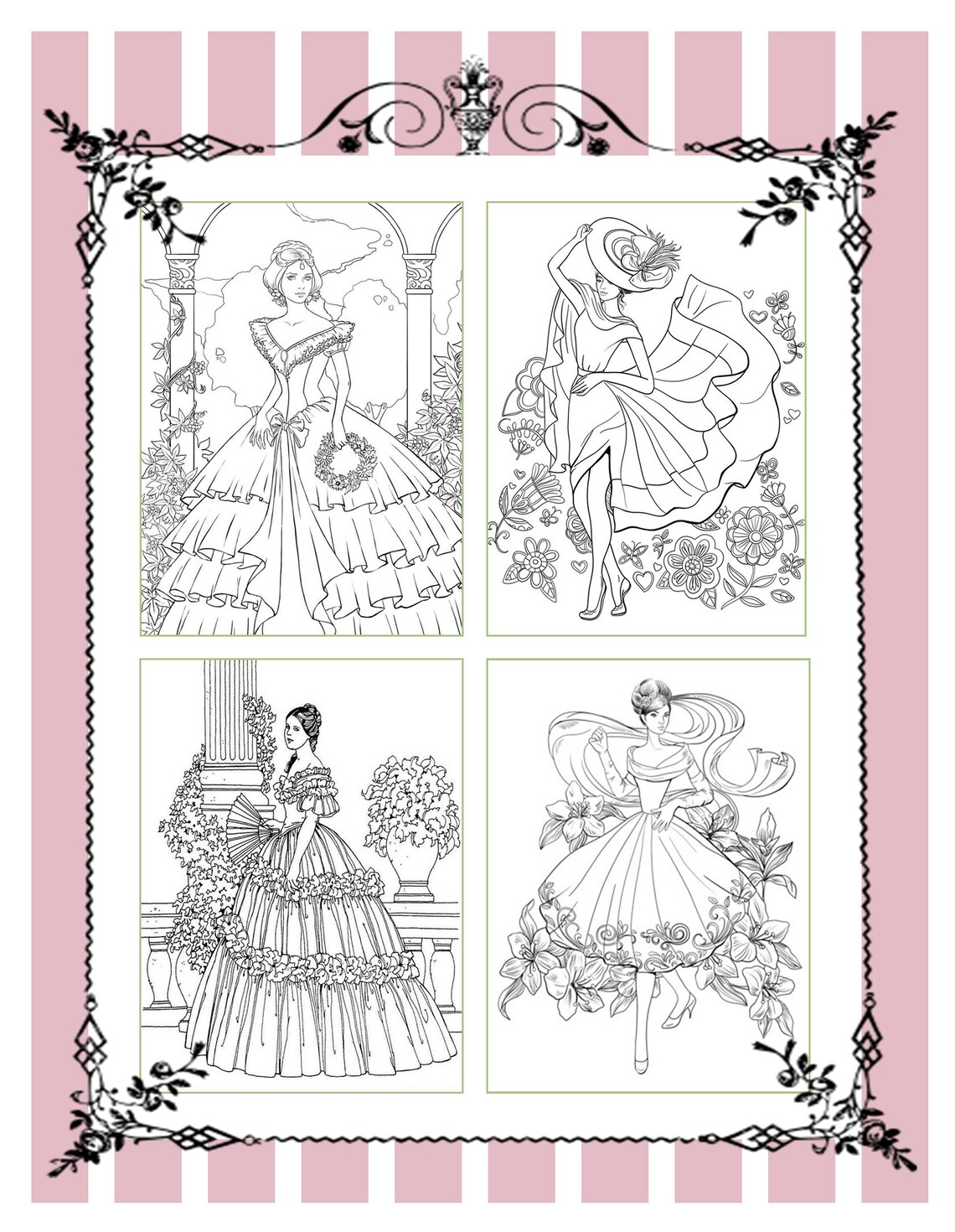 Fashion Coloring Book Fashion Coloring Page Fashion - Etsy