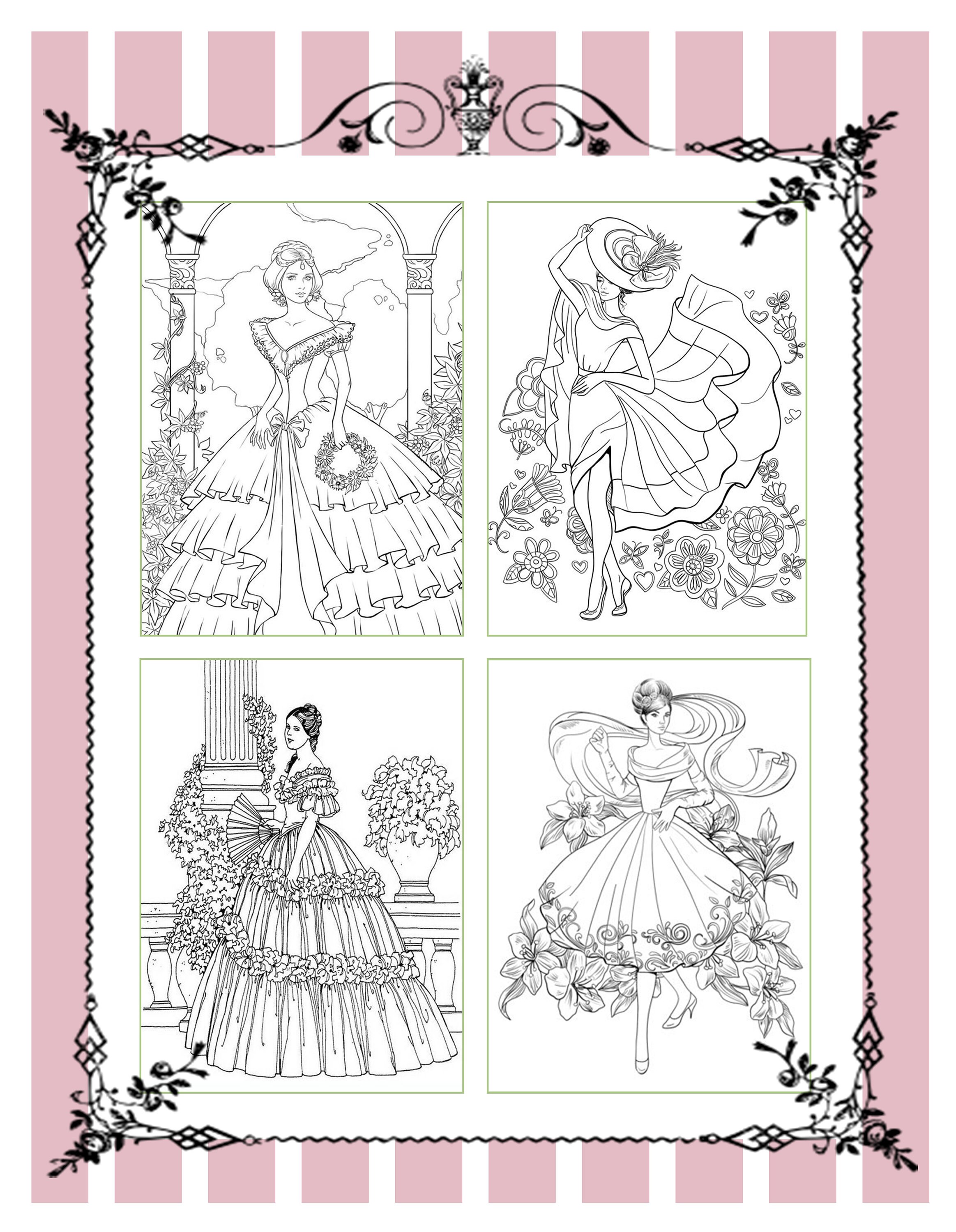 Fashion Coloring Book Fashion Coloring Page Fashion - Etsy