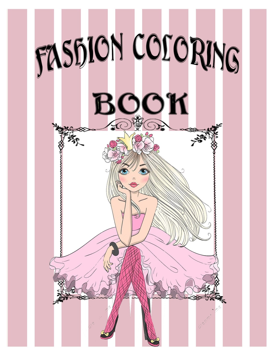 Fashion Coloring Book Fashion Coloring Page Fashion - Etsy