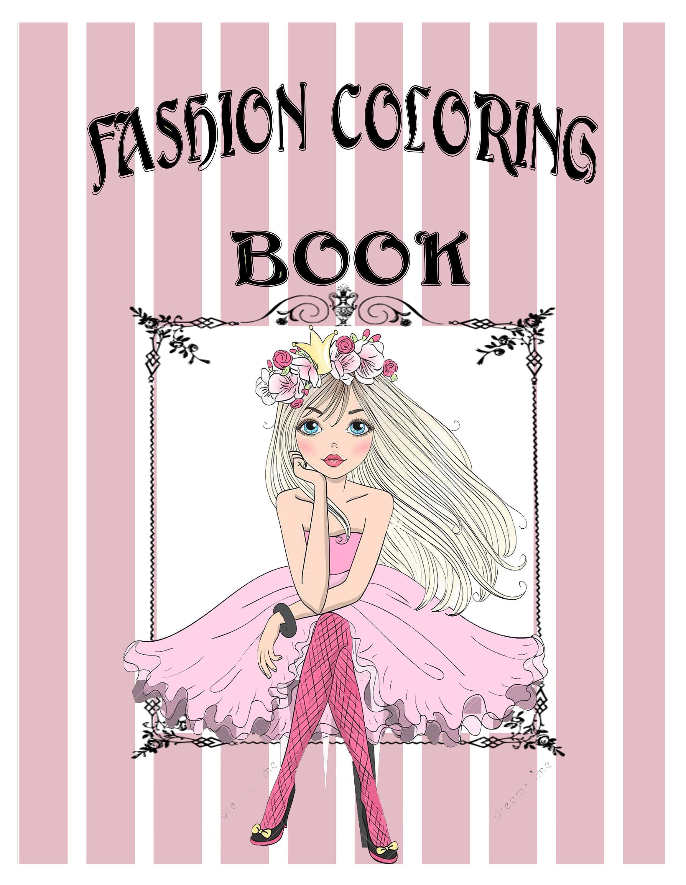 Fashion Coloring Book Fashion Coloring Page Fashion - Etsy