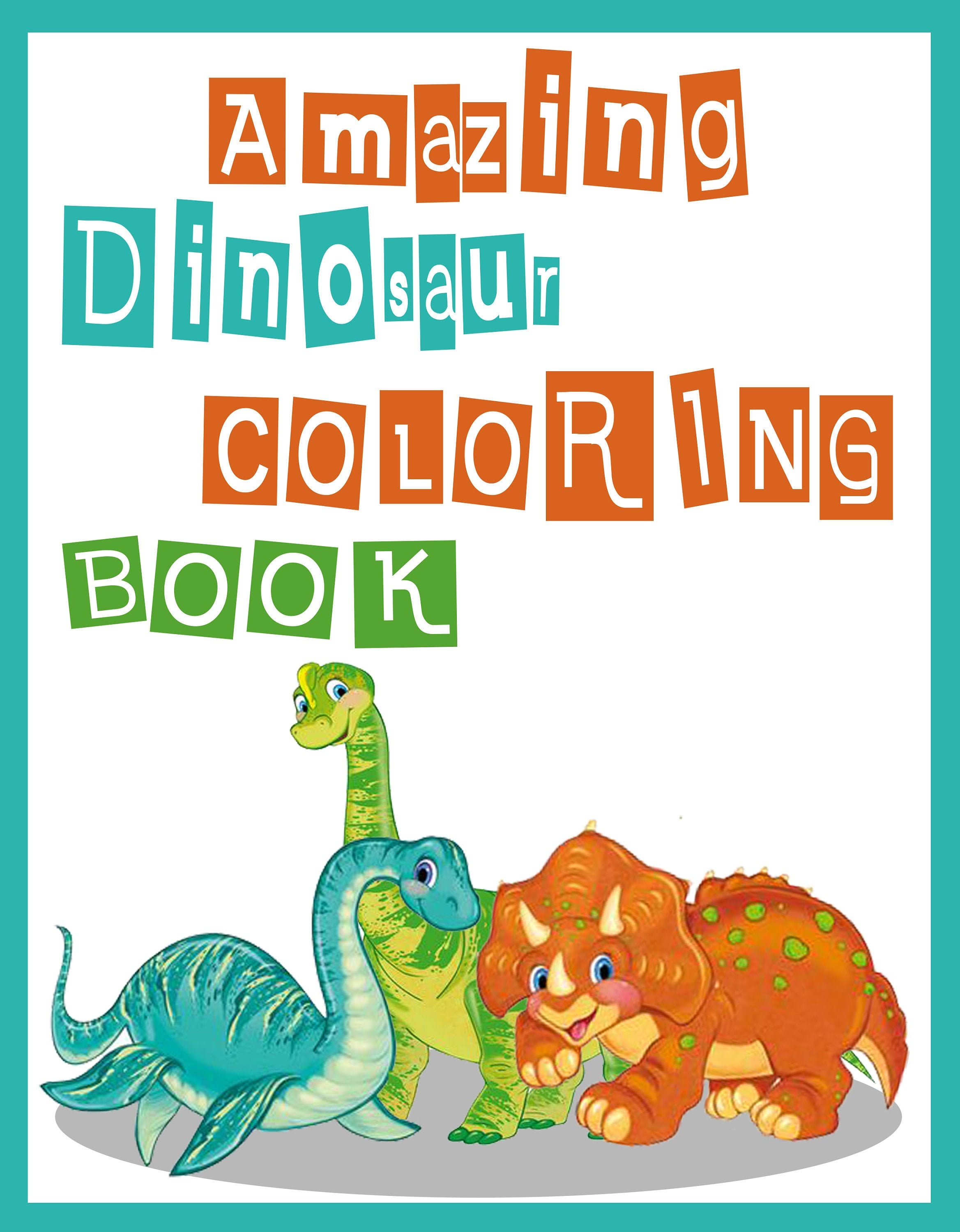 Amazing Dinosaur Coloring Book Dinosaur Coloring Books - Etsy