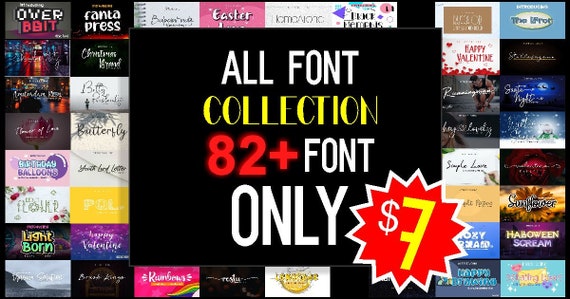 Best New Fonts Bundle 2021 Font Design All Fonts Collection | Etsy