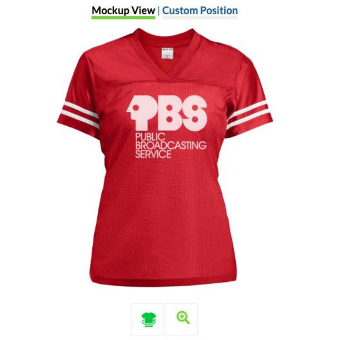 Special V-neck PBS T-shirt - Public Broadcasting Service - White Print ...