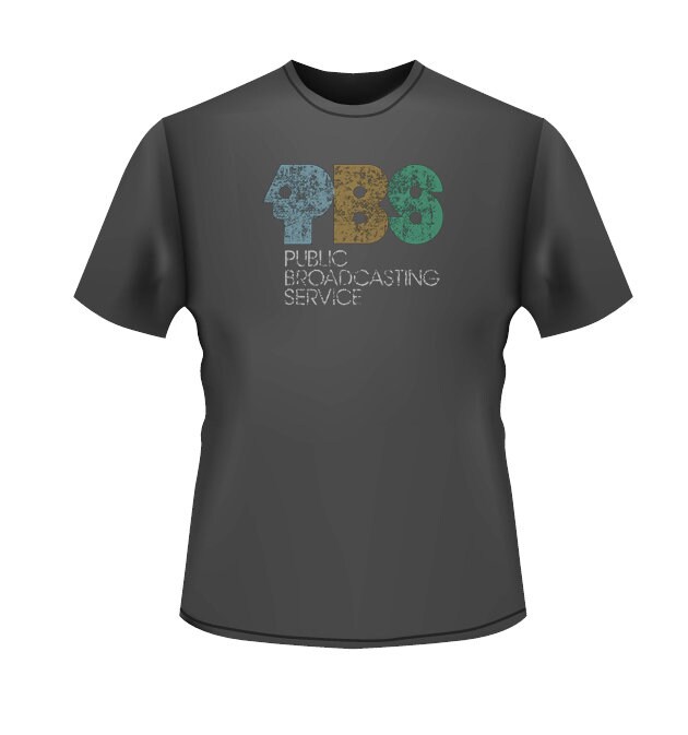 Pbs T Shirt Public Broadcasting Service Color Version Vintage And Fun