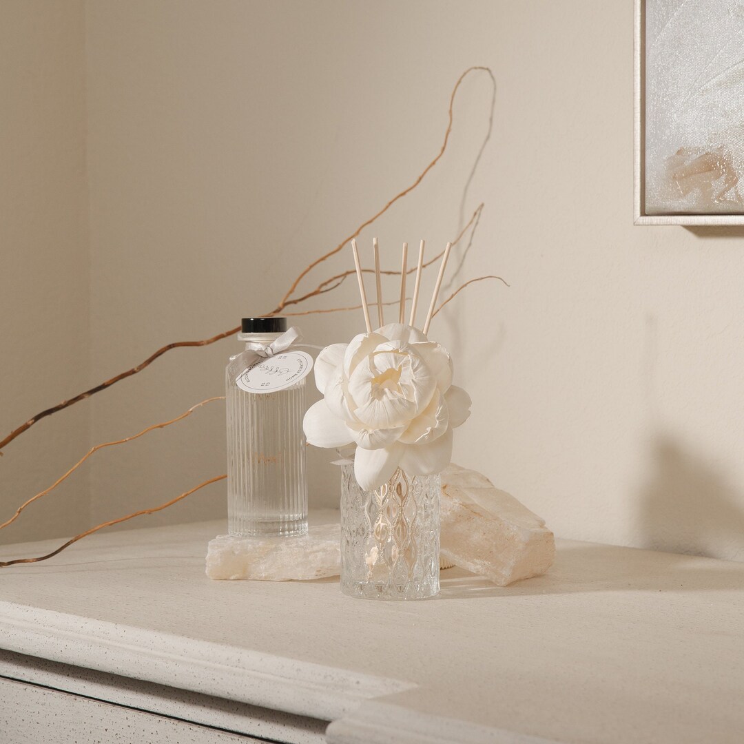 Sola Wood Flower - Peony | Diffuser Reed Set | Dried Flower Arrangement ...