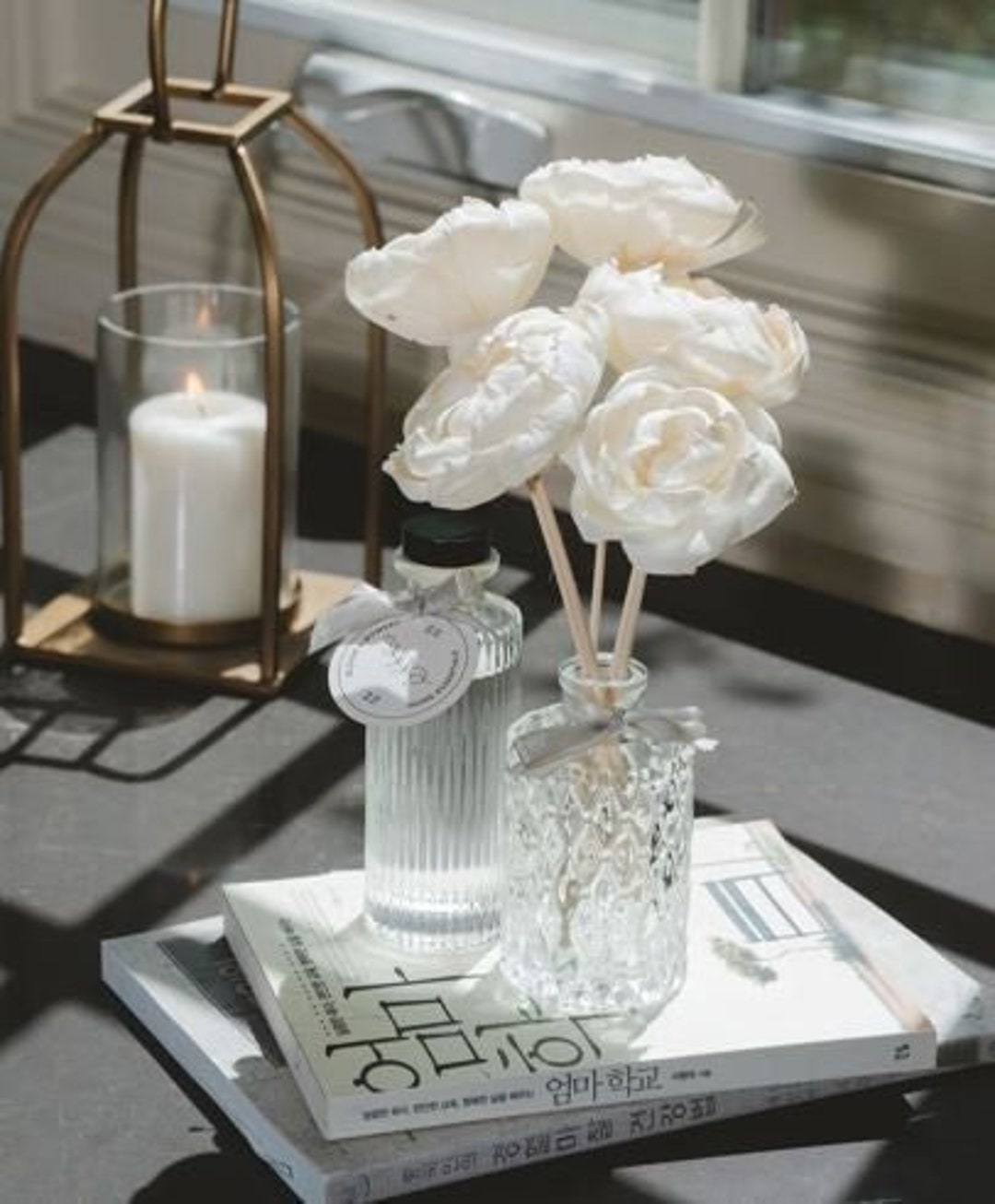 Reed Diffuser Flowers - Peony - Sola Wood Flowers With Scented Oil ...