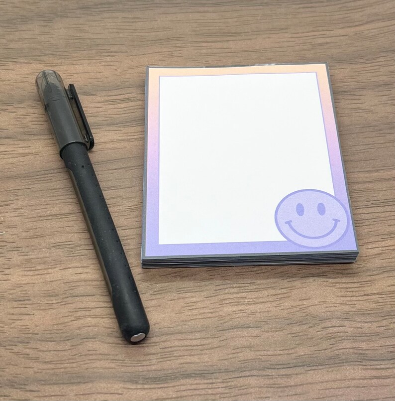 Happy Face Notepad 4 X 6 Inches 60 Sheets Smiley Face Notepad Retro ...