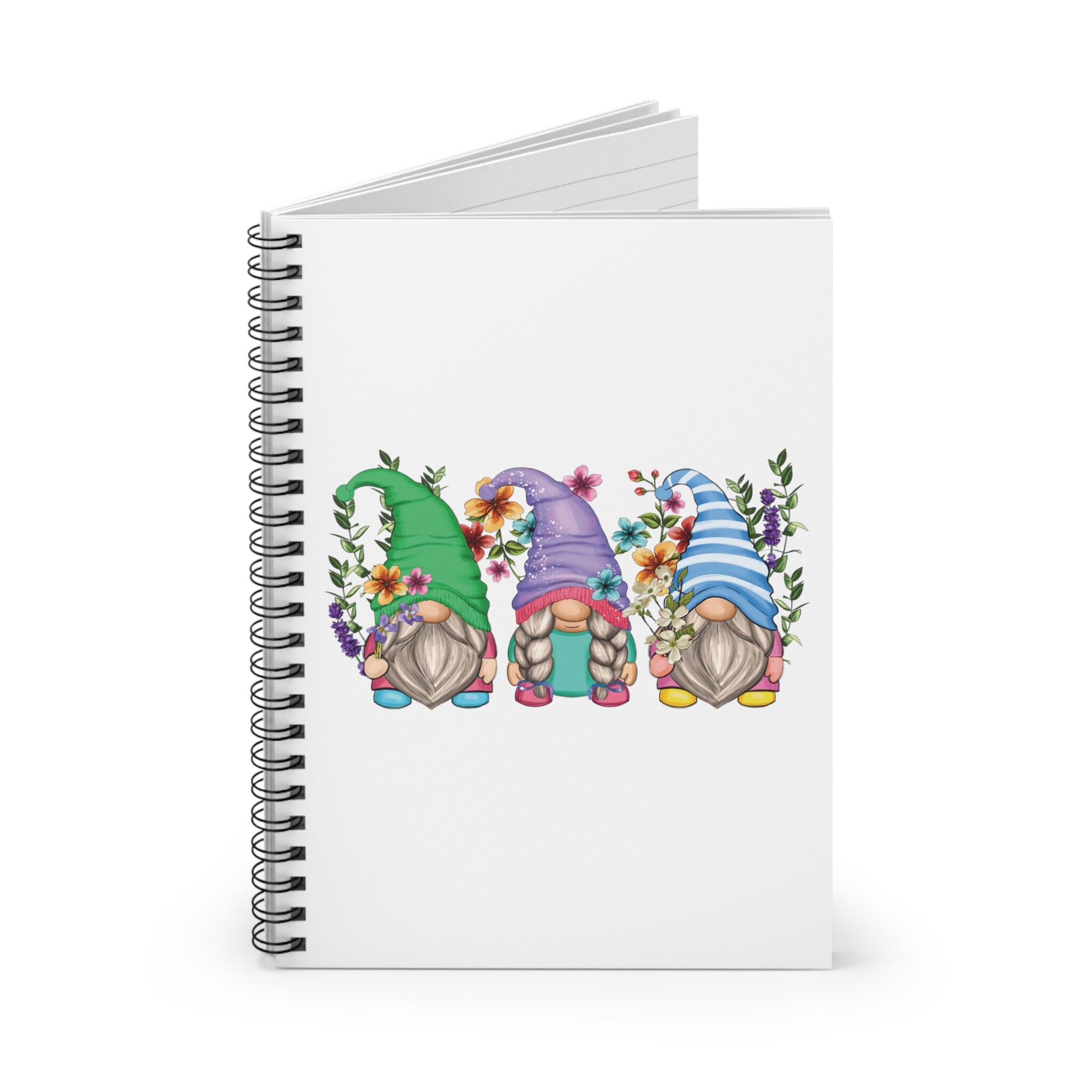 Flower Gnomes Notebook Journal 118 Lined Pages 59 Sheets Gnome Lover ...