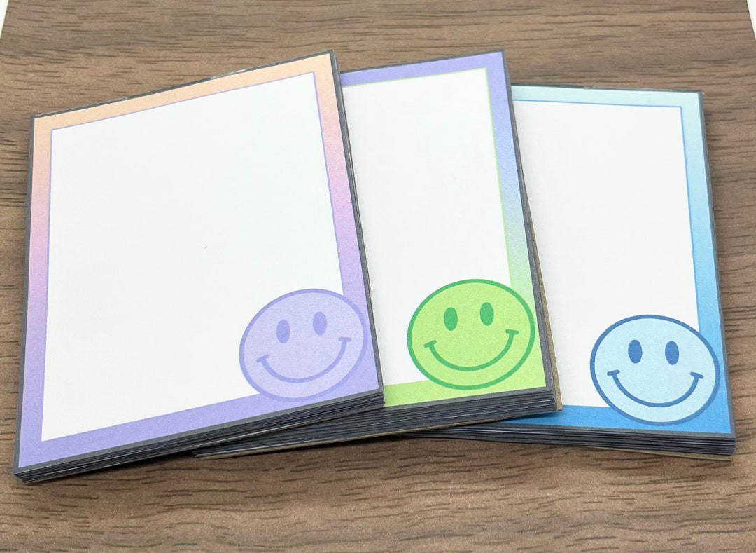 Happy Face Notepad 4 X 6 Inches 60 Sheets Smiley Face Notepad Retro ...