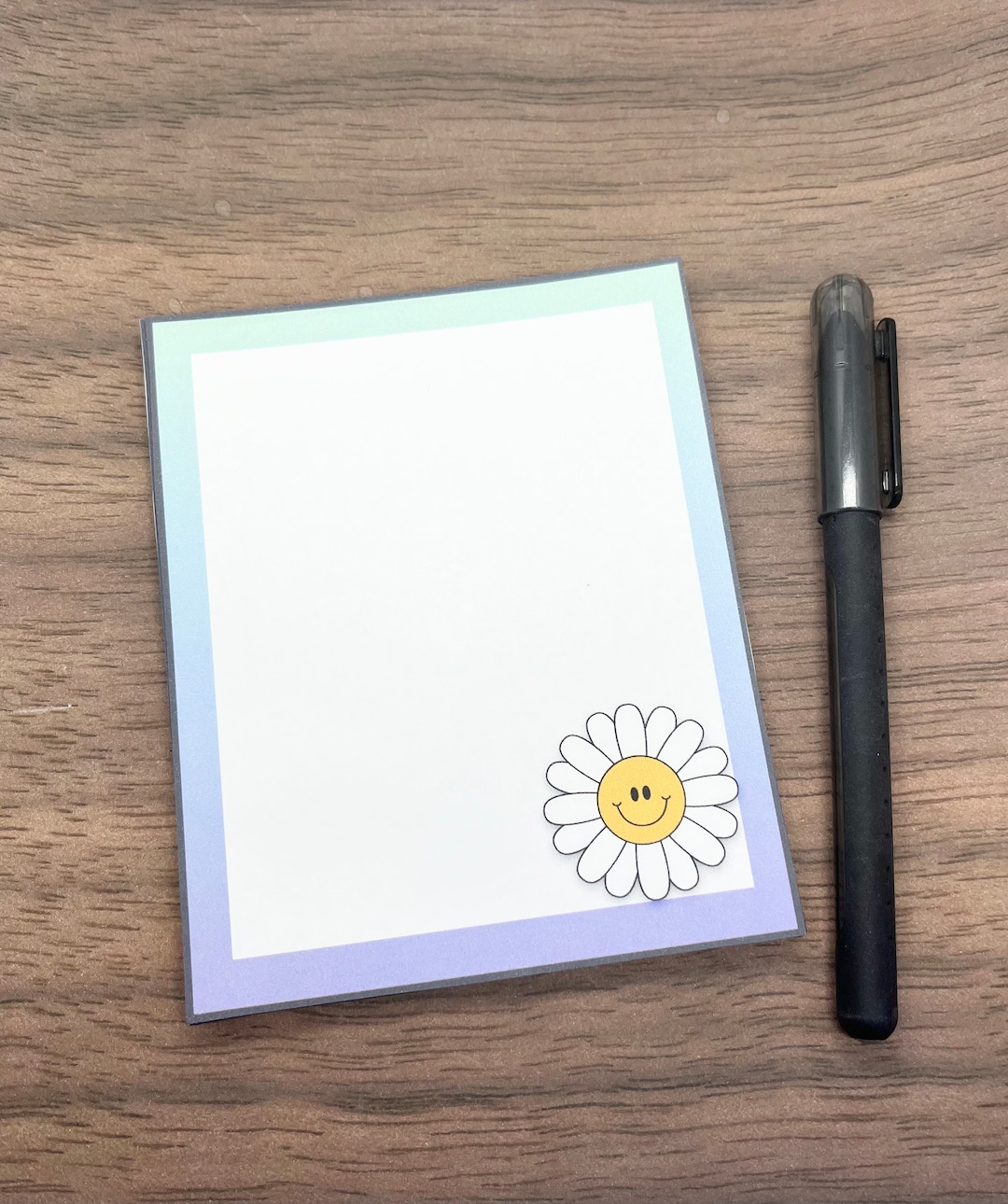 Daisy Flower Happy Face Notepad 4 X 6 Inches-60 Sheets - Etsy