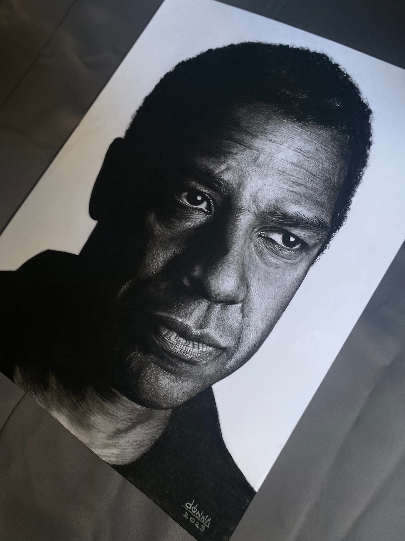 Graphite Drawing of Denzel Washington - Etsy