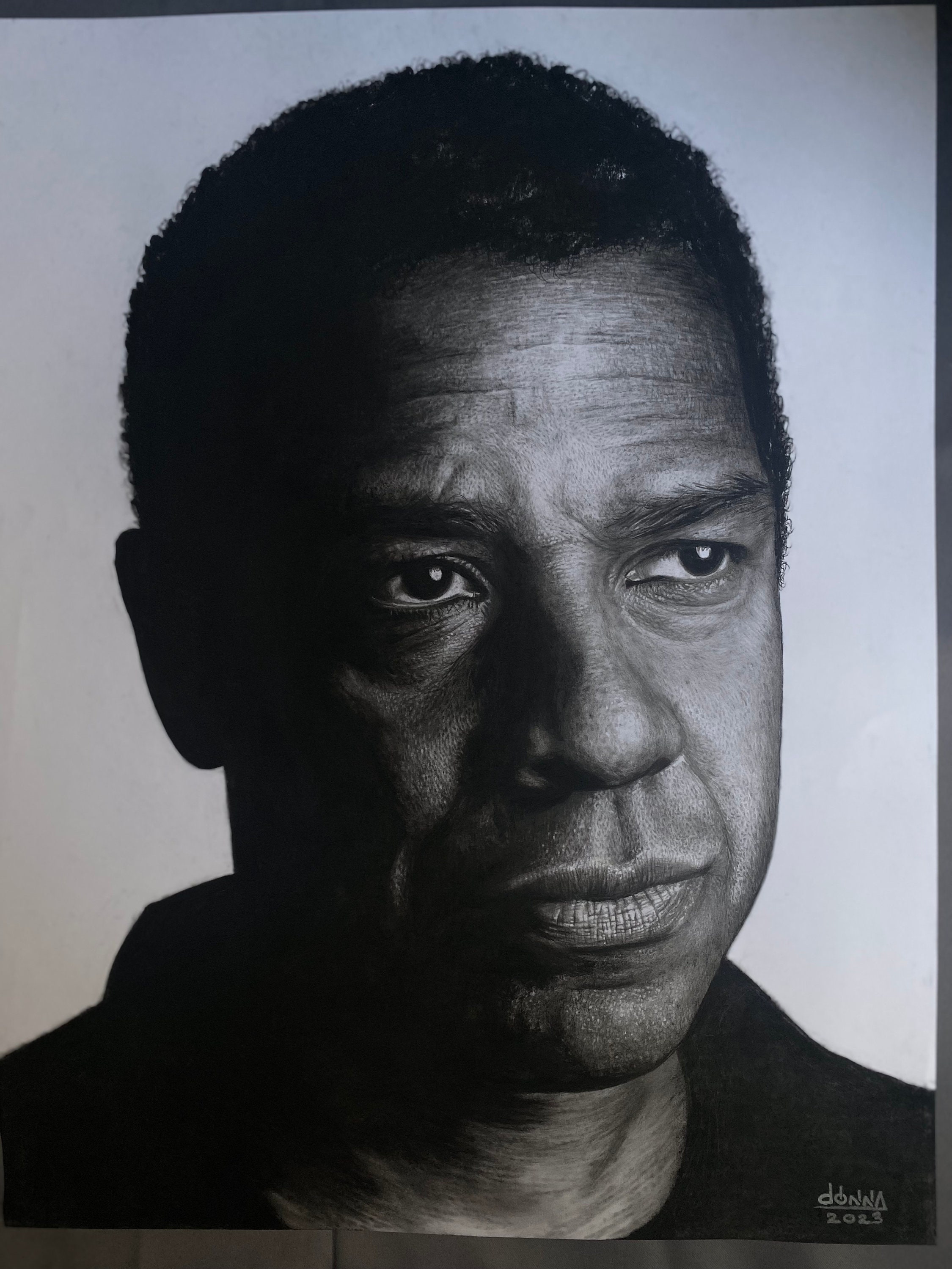 Graphite Drawing of Denzel Washington - Etsy