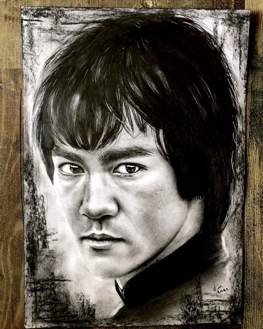 Portrait of Bruce Lee 42cmx30cm - Etsy