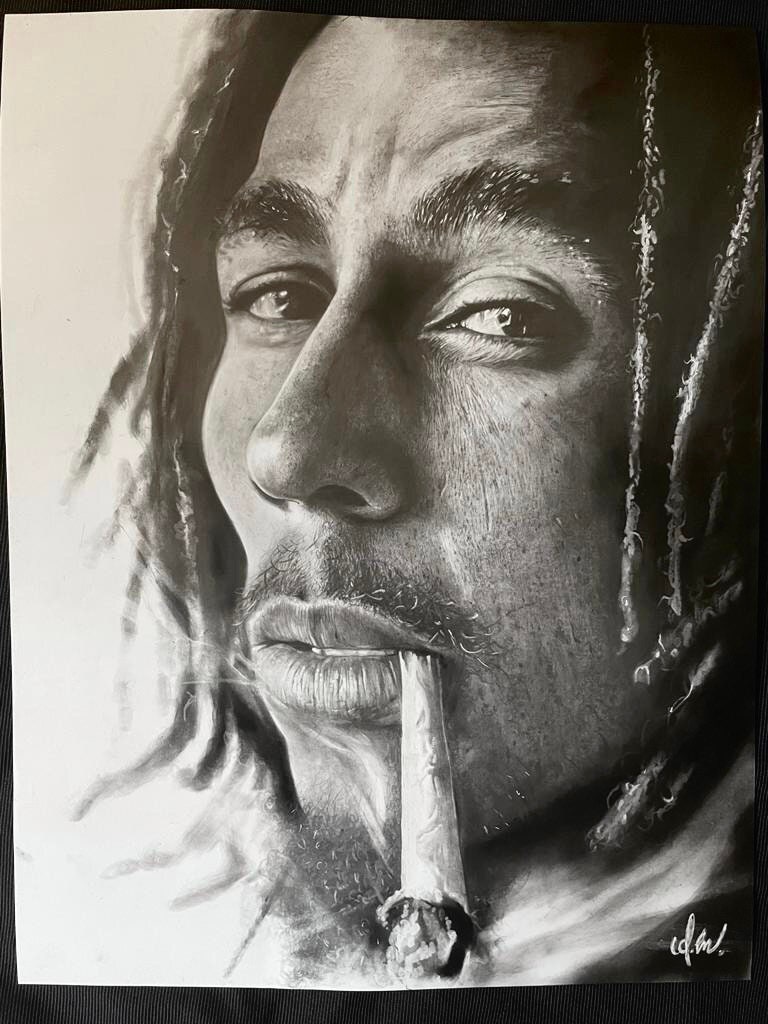 Portrait Drawing Bob Marley - Etsy UK