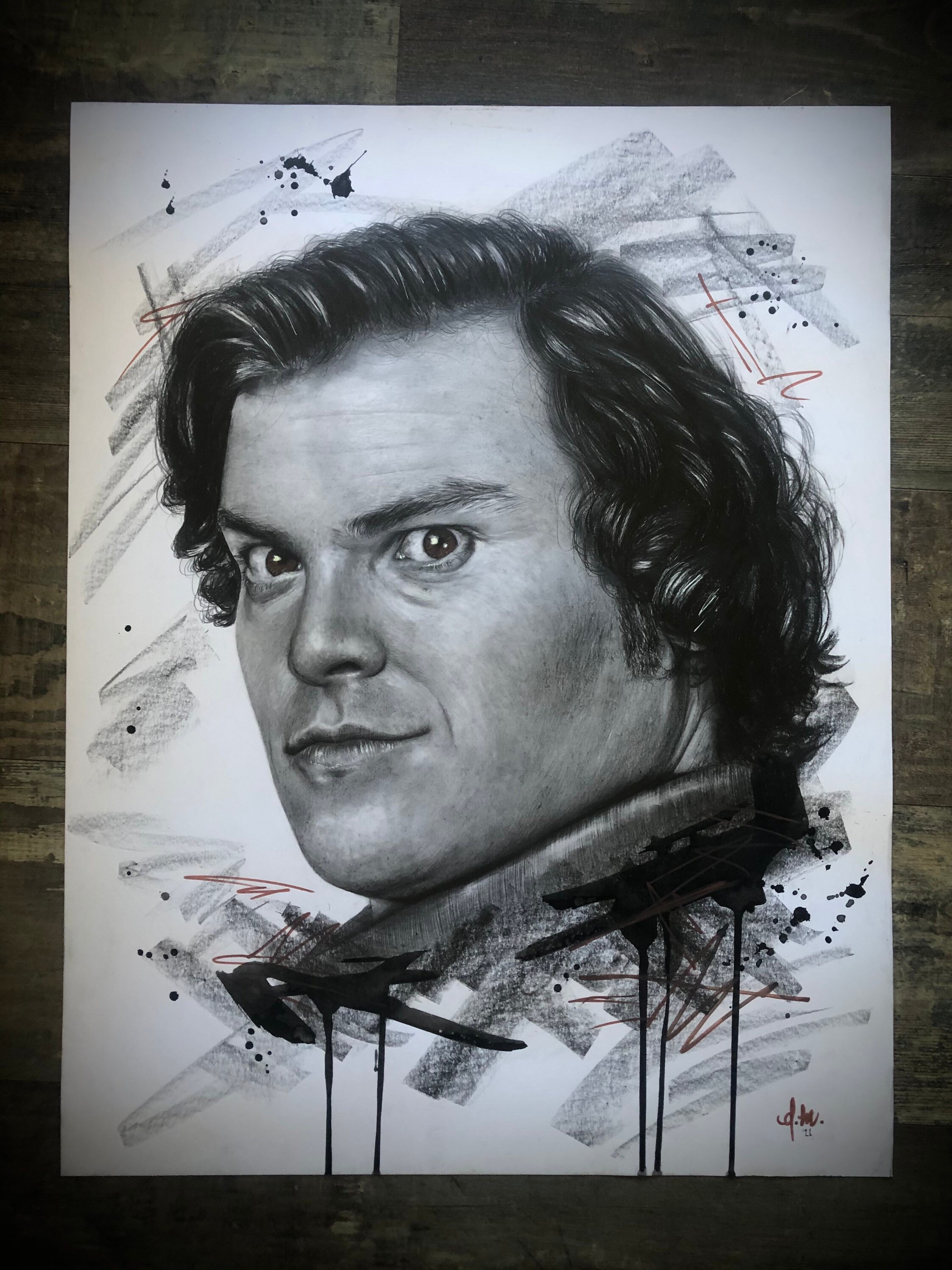 Jack in Black Jack Black Portrait 65x50cm - Etsy UK