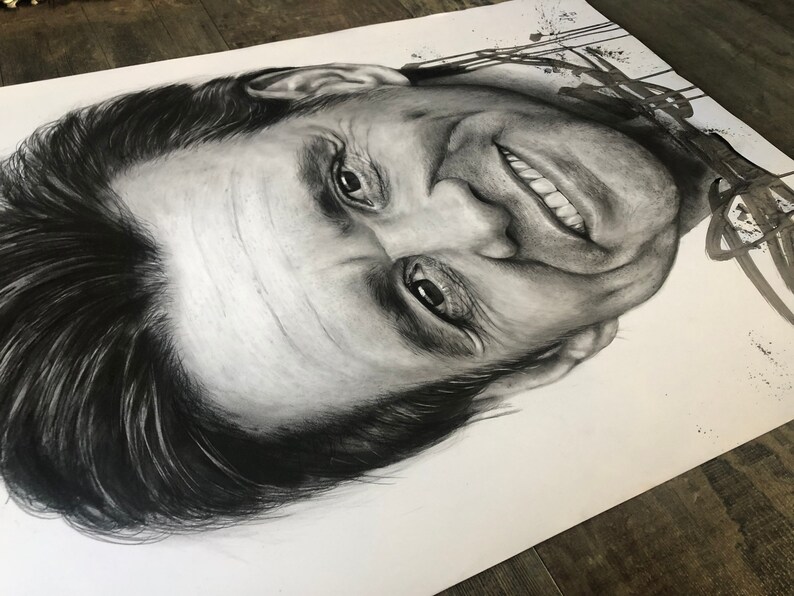 Jimmy-65x50cm Portrait Jim Carrey - Etsy
