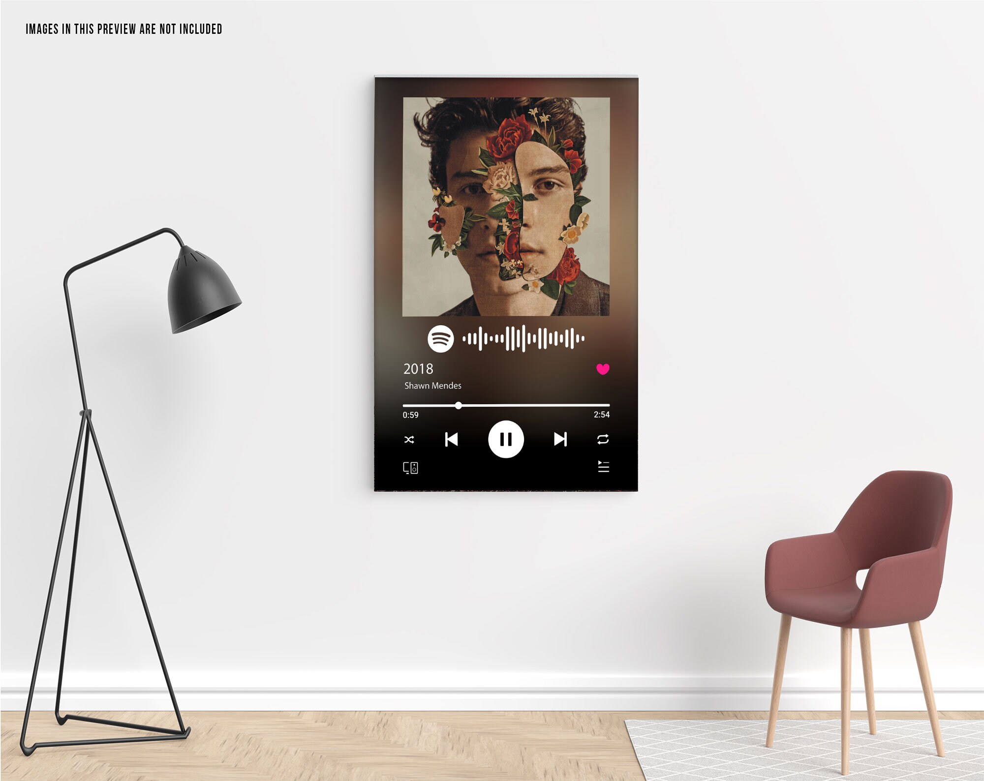 Custom Spotify Song Poster Your Custom Image Favourite Song | Etsy