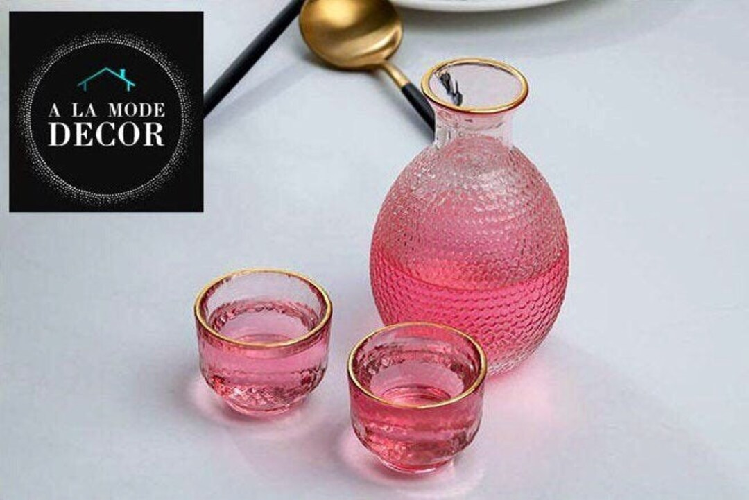 Japanese Carafe Set Glass Decanter Set Wine Decanter With - Etsy