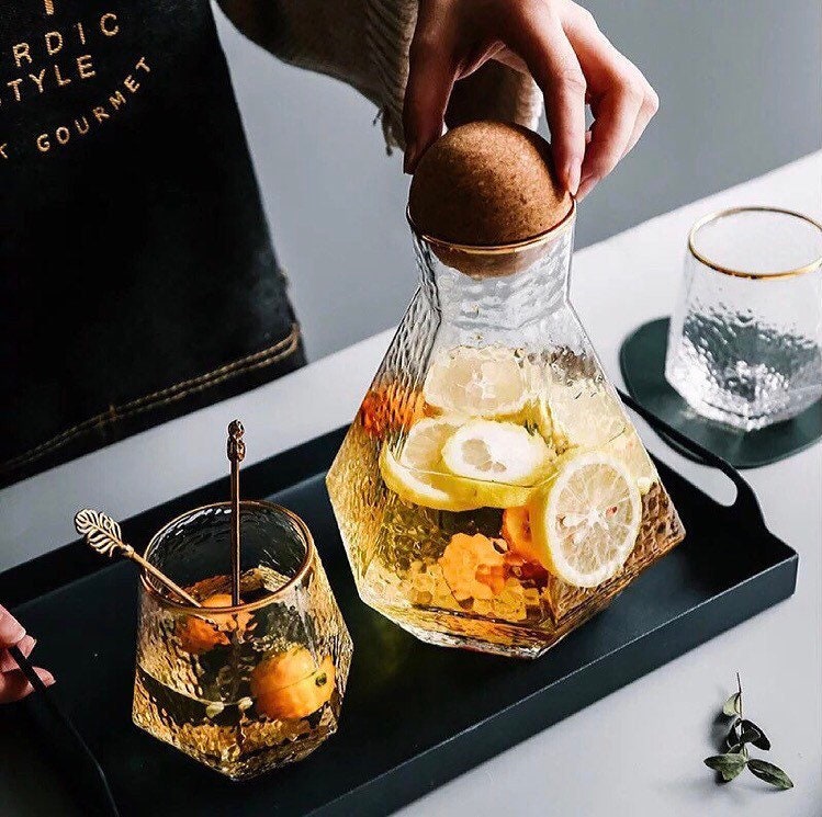 Home & Living Glasses Whiskey Decanter Carafe and Glass Set Crystal ...