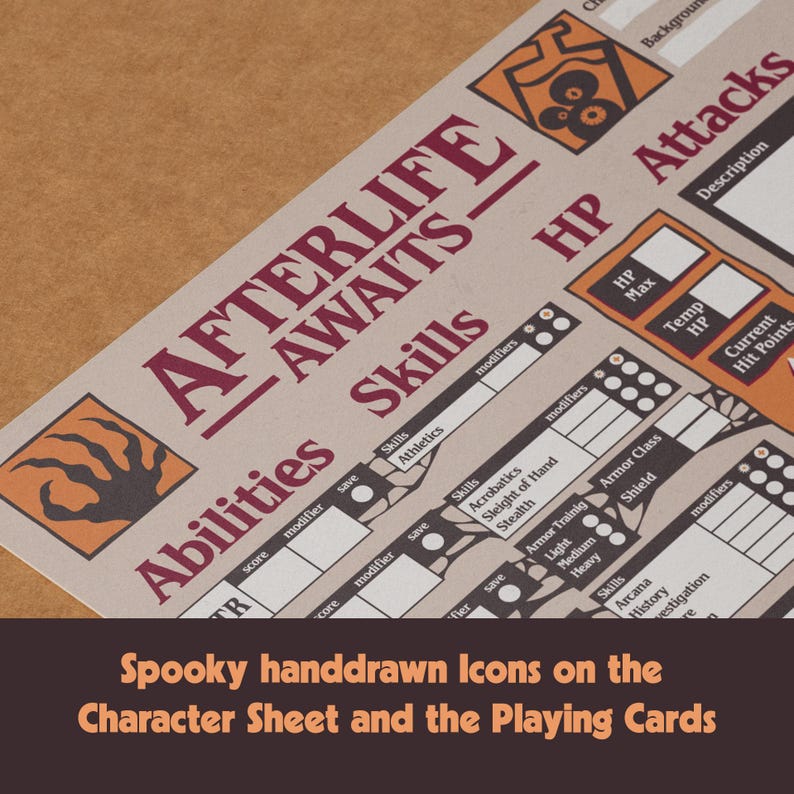 Dnd Character Sheet Halloween Themed Design - Compatible 2024 5th ...