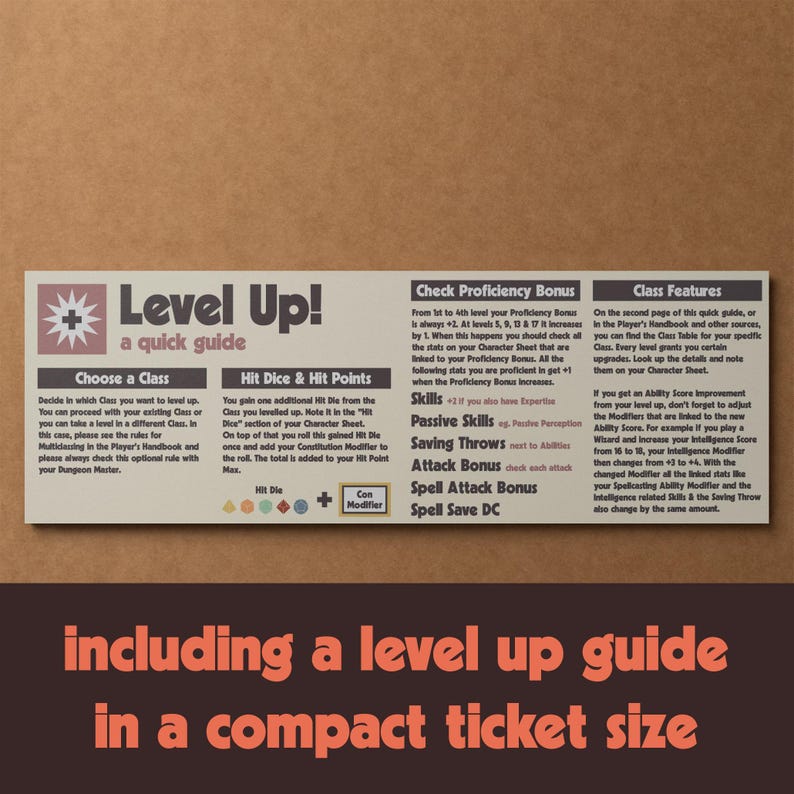 Dnd Character Creation & Level up Kit 5e 2024 - Retro Design - Quick ...